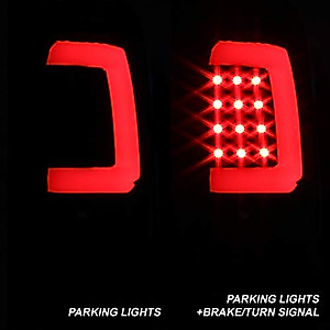 AKKON - For 1994-2001 Dodge Ram 1500 2500 3500 Black LED Tube Tail Lights Lamps (Driver + Passenger) Pair