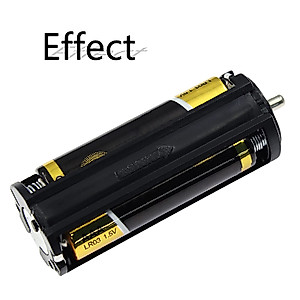 Mecion 12Pcs Cylindrical Battery Holder Battery Storage Case for 3 x 1.5V AAA Batteries Flashlight Torch, Black