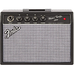 Fender Mini 65 Twin-Amp Electric Guitar Amplifier, Black, with 2-Year Warranty