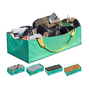 Skywin Dumpster Bag, Reusable Yard Waste Bags, Foldable Yard Waste Container, Trash Bag for Trash Management, Multiple Times Use During Renovations, Can Hold Up to 3,500 lbs