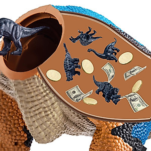 TEMI Large Dinosaur Toys for Kids Boys Toddlers 3 4 5 6 7 Years, Tyrannosaurus Dinosaur with Mist Spray, Light and Sound, Big Dinosaur Stored 4 Dinosaurs and 6 Small Dinosaurs Toys, Birthday Gifts