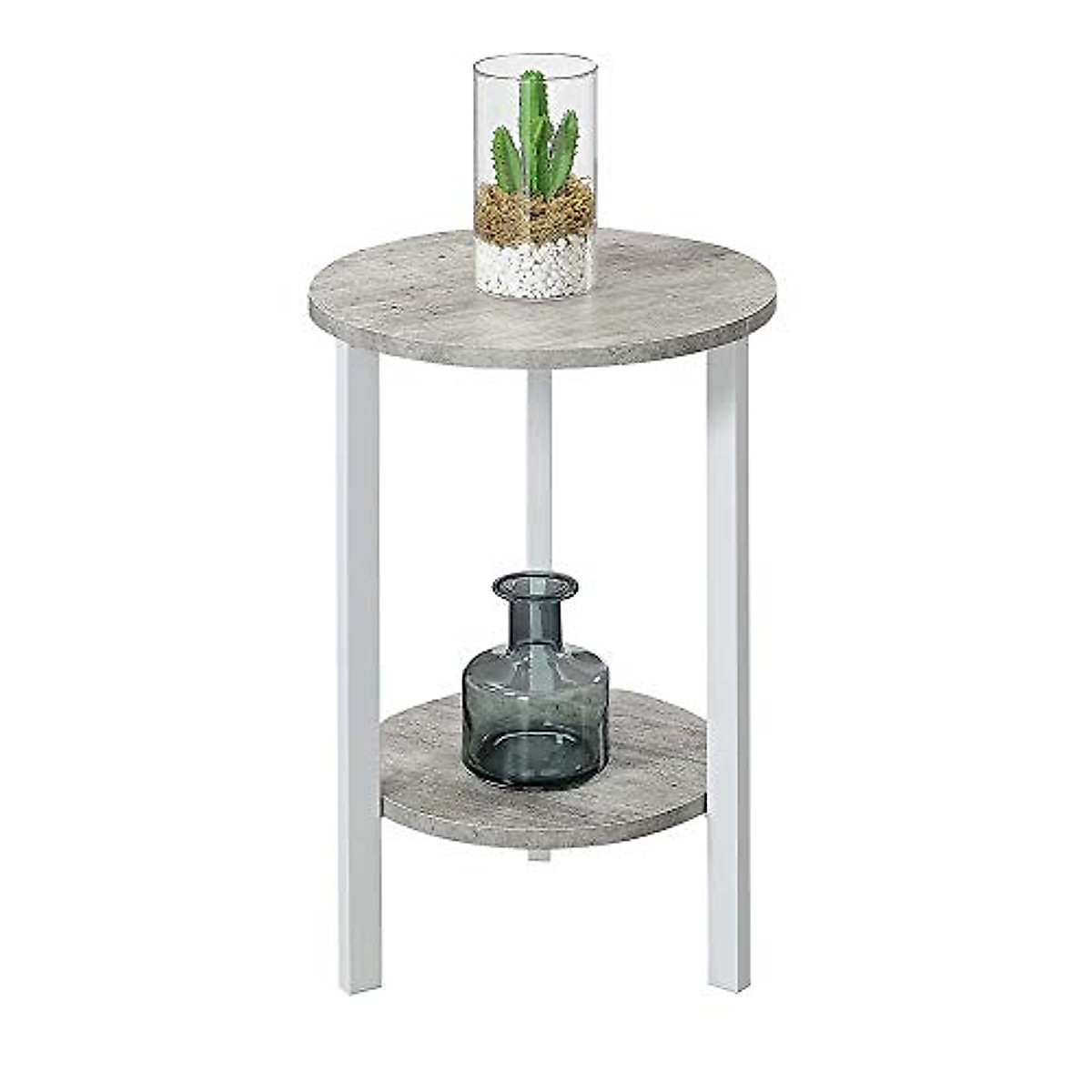 Convenience Concepts Graystone 31 inch 2 Tier Plant Stand, Faux Birch/White