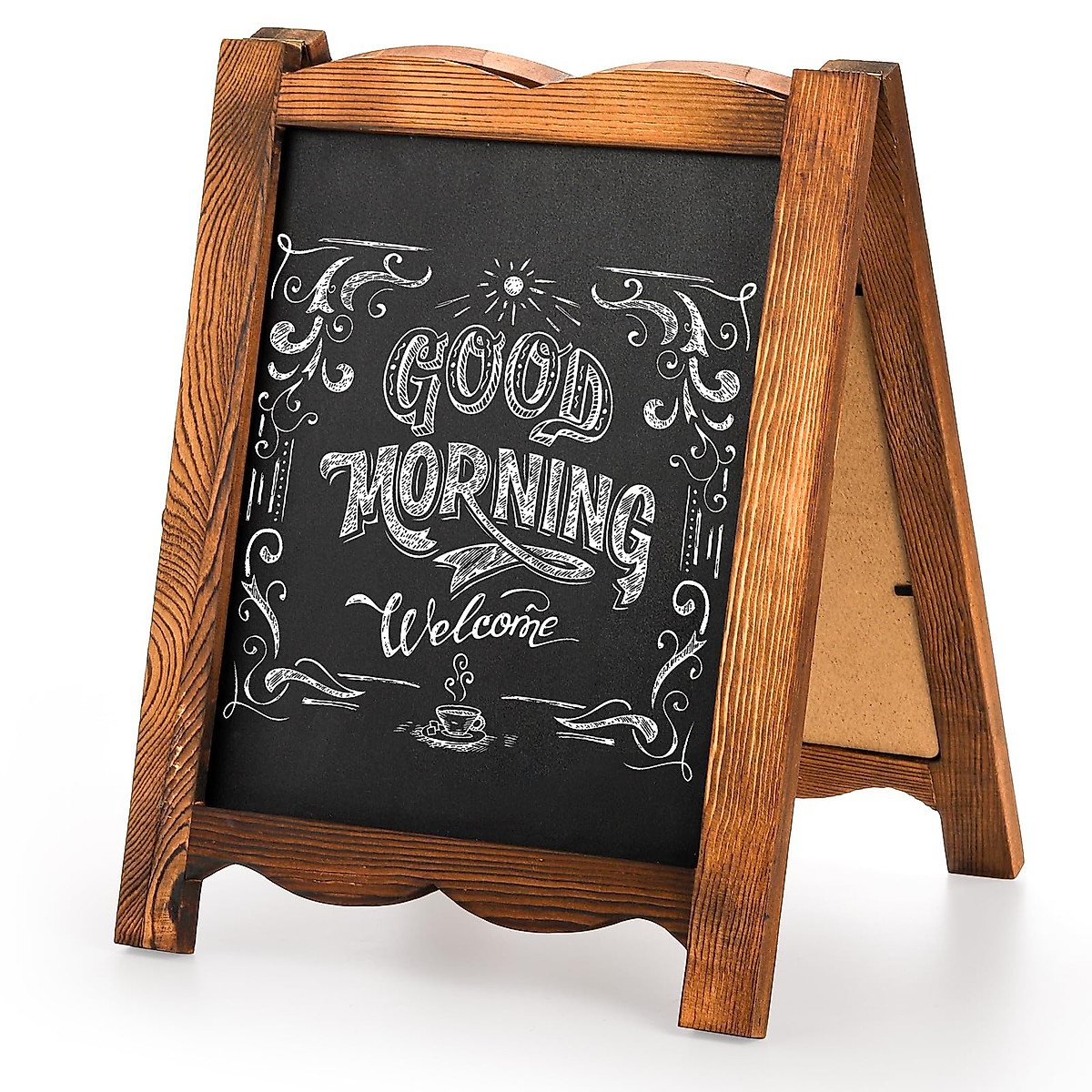 Tosnail 11" x 14" Framed Tabletop Chalkboard Signs, Double-Sided Chalk Board Magnet Board, Decorative Bulletin Boards, Rustic Wooden Blackboard, Small Menu Board for Home, Kitchen, Crafts, Party Decor