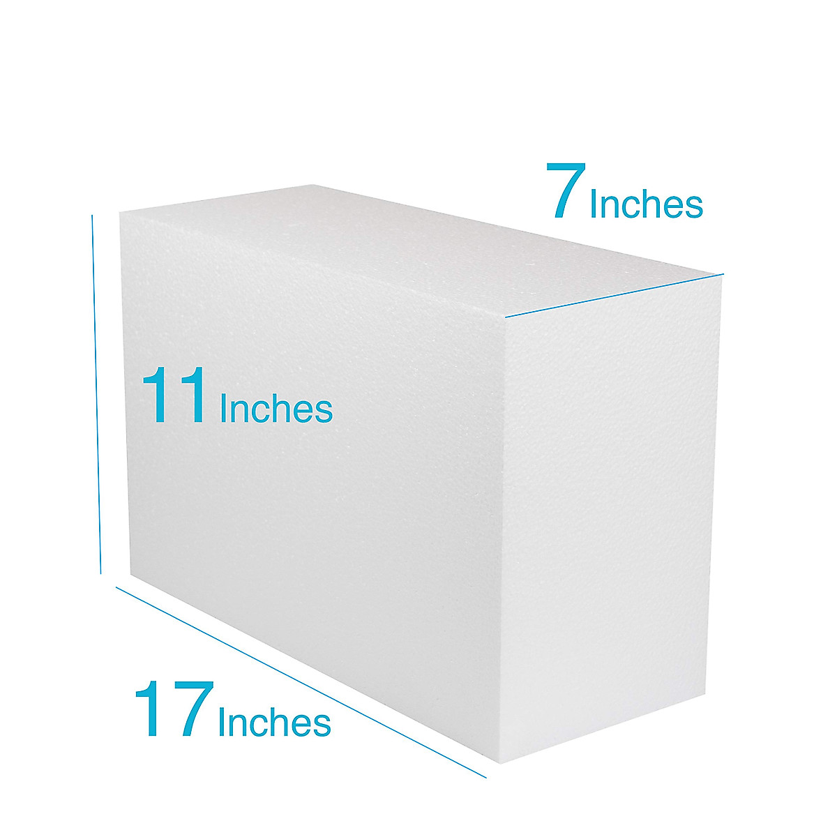 Silverlake Large Craft Foam Block - 11x17x7 EPS Polystyrene Blocks for Crafting, Modeling, Art Projects and Floral Arrangements Sculpting DIY School & Home