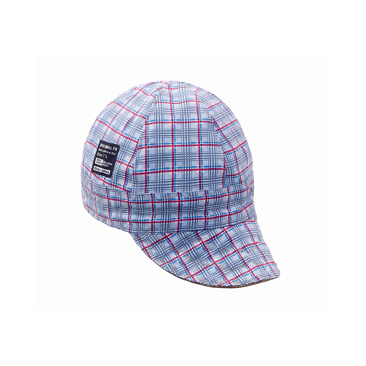 BOCOMAL Welding Cap HRC2 Flame Resistant 10OZ Durable Cotton Duck 2 Sided 6 Pannel Welder Hats 7 3/8 Brown