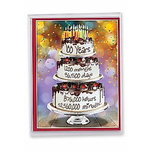 NobleWorks - Humorous Milestone Birthday Greeting Card Greeting Card (8.5 x 11 Inch) - Time Count Milestones 100 J9097MBG