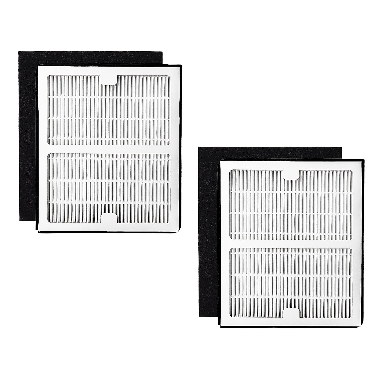Gekufa Replacement Filter B Compatible with Idylis AC-2125, AC-2126, IAF-H-100B, IAP-10-125, IAPC-40-140, IAP-10-150, IAP-10-050 for Idylis Air Purifiers Include 2 HEPA Filters & 2 Carbon Filters
