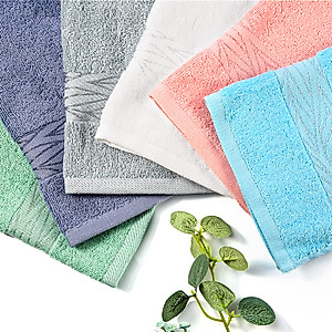 Chiicol Wash Clothes for Bathroom - Absorbent Face Wash Cloths Bulk for Men or Women, 100% Soft Cotton Bath Towels Set, Absorbent Hotel Spa Face Washcloth Towels, Bath Wash Rags.