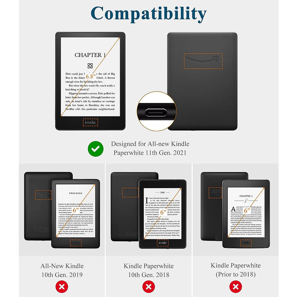 Dadanism Case Fits Amazon 6.8" Kindle Paperwhite(11th Generation 2021 Release), Casing Shell Cover with Auto Wake/Sleep for Kindle Paperwhite Signature Edition and E-Reader Protector, City Balloon