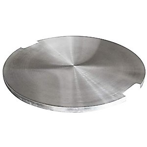 Elementi Stainless Steel Outdoor Metropolis Pit Table Round 21 x 21 x 1 inches Grill Fire Ring Lid Firepit Accessory Cover