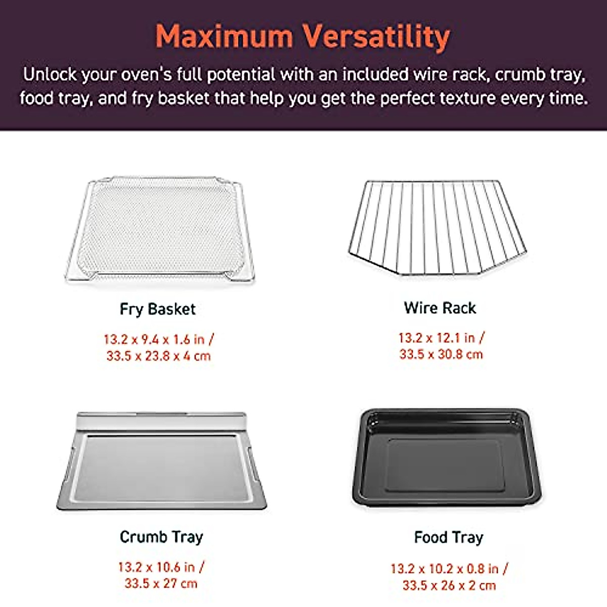 COSORI Air Fryer Toaster CS125-AO 11-in-1 Convection Oven Countertop 12 inch Pizza, 6 Slices of Toast, 30 Recipes & 4 Accessories Included, Smart-WiFi, 26.4QT, Stainless Steel