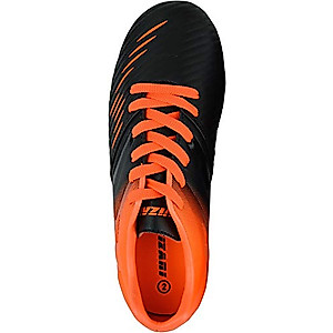 Vizari Liga FG Soccer Shoes for Kids, Firm Ground Outdoor Soccer Shoes for Kids (8, Black/Orange)