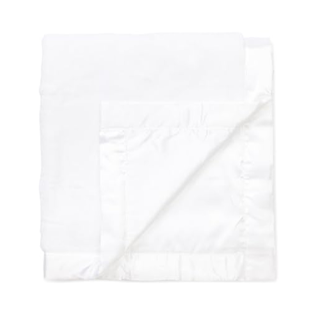 Little Me Unisex-Baby Newborn Neutral White Plush Stroller Blanket, White, One Size