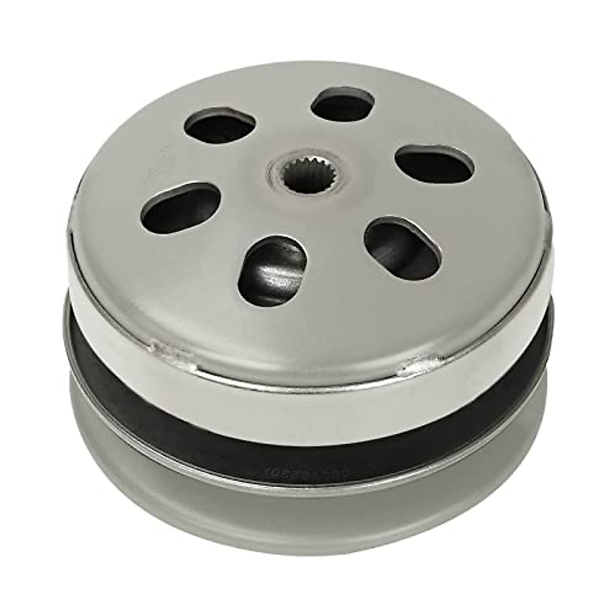 BATONECO Rear Clutch Assembly with Driven Pulley & Clutch Bell for GY6 125CC 150CC 157QMJ 152QMI 4-Stroke Engine, 19 Spline, Scooter ATV Go Kart