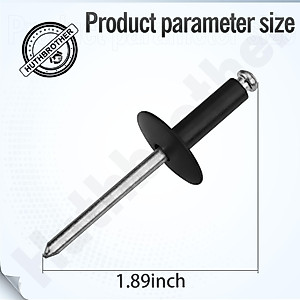 Huthbrother (70-Pack) 3/16 Steel Pop Rivet 293150104, Compatible with Ski-Doo/Sea-Doo/Can-Am 390409600 390907700