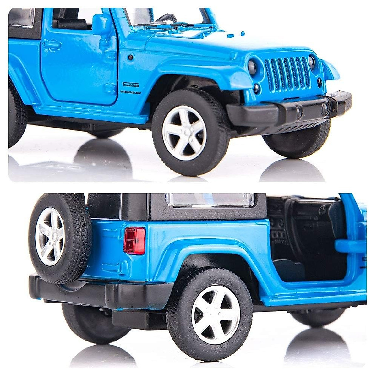 BDTCTK 1/42 Scale SUV Wrangler Car Model Toy Zinc Alloy Die-Cast Pull Back Vehicles Kid Toys for 4 5 6 Year Old Boy Girl Gift(Blue)