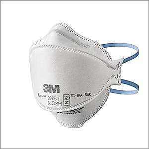 3M Aura Particulate Respirator 9205+ N95, Lightweight, 3 Panel Designed Helps Provide Comfortable and Convenient Respiratory Protection, 3-Pack