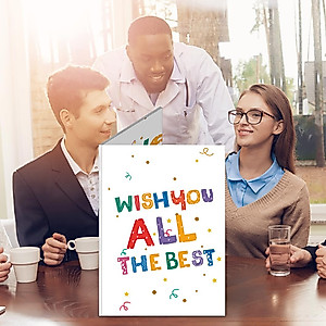 GOLDCROW Jumbo Retirement Card Large Greeting Farewell Card We Will Miss You White Going Away Party Decorations for Women Men Coworker Leaving Card Giant Happy Retirement Party Signature Guest Book