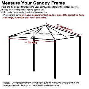 Yescom 117"x117" Canopy Top Replacement Y0049707 White for Smaller 10'x10' Single-Tier Gazebo Cover Patio Garden Outdoor