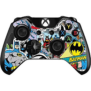 Skinit Decal Gaming Skin compatible with Xbox One Controller - Officially Licensed Warner Bros Batman Comic Book Design