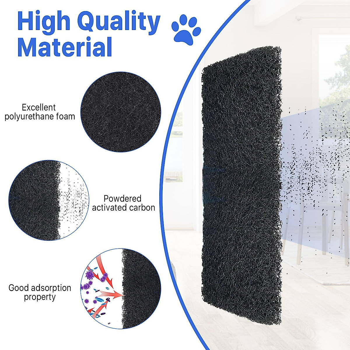 Akamino 16 Pack Carbon Filters Compatible with Litter-Robot 3, Activated Carbon Litter Box Filter,Thickened and Durable Self Cleaning Cat Litter Box Filters Eliminate Odors and Keep Home Fresh