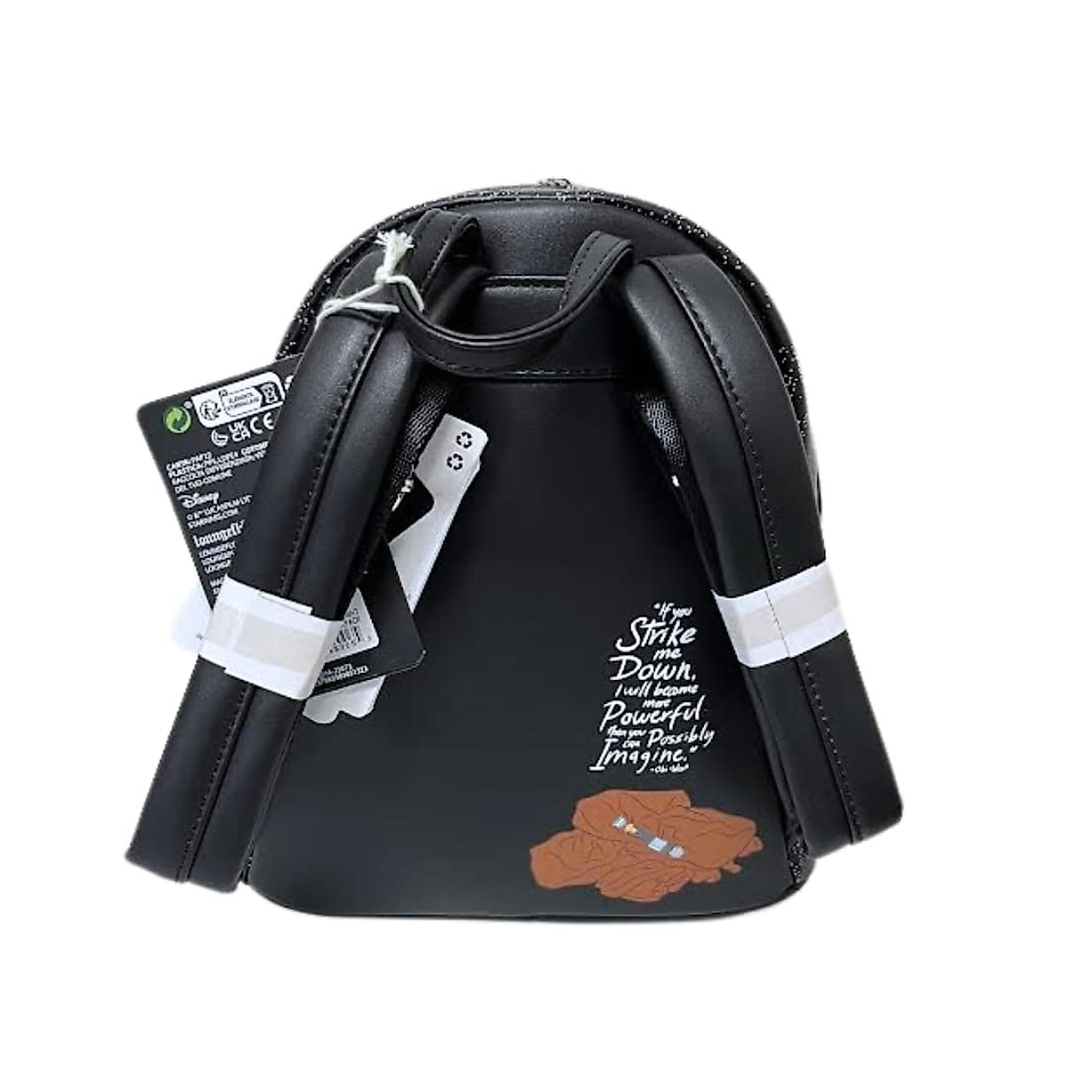 Loungefly Exclusive Star Wars Darth Vader and Obi-Wan Light Up Lightsabers Double Strap Shoulder Bag