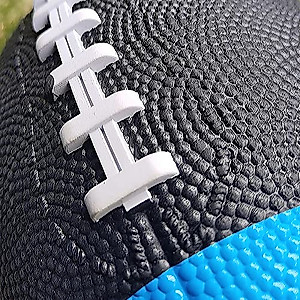 ABAJI Football Junior Official Small Size and Weight Blue Rubber Ball with Pump Needle Suitable for Kids Training Throwing Practice Game in School Indoor Outdoor Sports Youth Gift