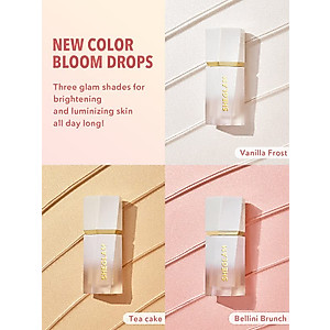 SHEGLAM Glow Bloom Liquid Waterproof Highlighter Long Lasting Cream Highlighter with Shimmer Dewy Finish - Vanilla Frost