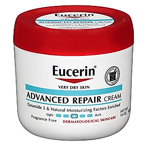Eucerin Creme Advanced Repair 16 Ounce Jar (473ml) (3 Pack)