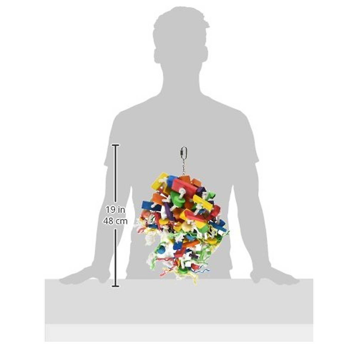 Prevue Pet Products Physical & Mental Bodacious Bites Wizard Bird Toy 60962