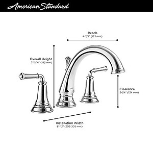 American Standard 7052807.002 Delancey Widespread Bathroom Faucet with Pop-up Drain, Polished Chrome