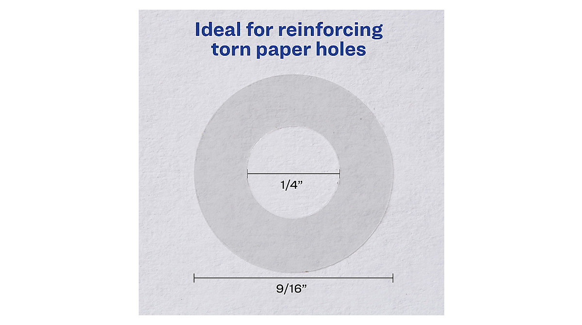 Avery Clear Hole Reinforcement Stickers - Strong & Invisible Protection