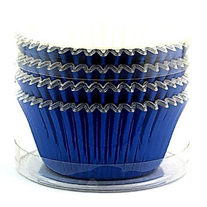 Eoonfirst Foil Metallic Cupcake Liners Standard Baking Cups 100 Pcs (Navy Blue)