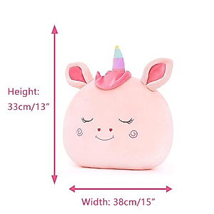 Lazada Stuffed Unicorn Plush Kids Pillow Toys Gift for Toddler for Girls Pink 15 Inches