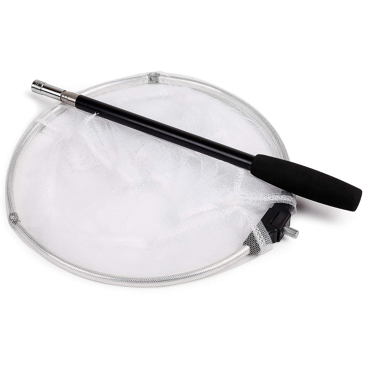 RESTCLOUD Insect and Butterfly Net with 12" Ring, 24" Net Depth, Handle Extends to 59 Inches (10" Ring, 48" Handle)