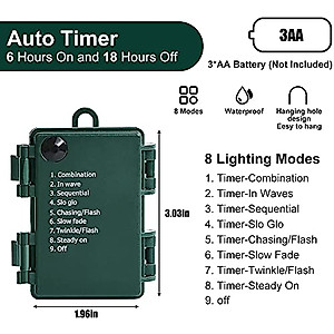 LOENDE Battery Operated Globe String Lights, Crystal Globe String Lights 16ft 30 LED 8 Modes Waterproof String Lights with Timer for Backyard Garden Balcony Pergola Wedding Party Decor(Warm White)