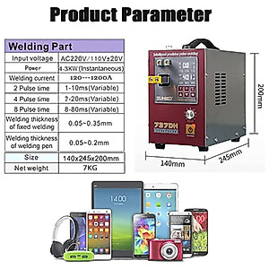 ALSUP 737DH Cordless Spot Welder Pulse Spot Welder Portable Battery Welder for 18650 14500 Lithium Battery Pack, Induction Delay Battery Spot Welder