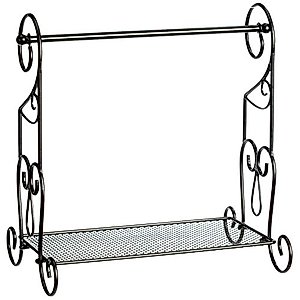 Home Marketplace Kitchen Paper Towel Rack & Organizer Stand, Black