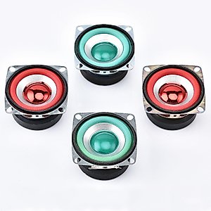 Cylewet 4Pcs 2" Diameter 52mm 3Ohm 5W Full Range Stereo Woofer Loudspeaker Audio Speaker for Arduino (Pack of 4) CYT1124