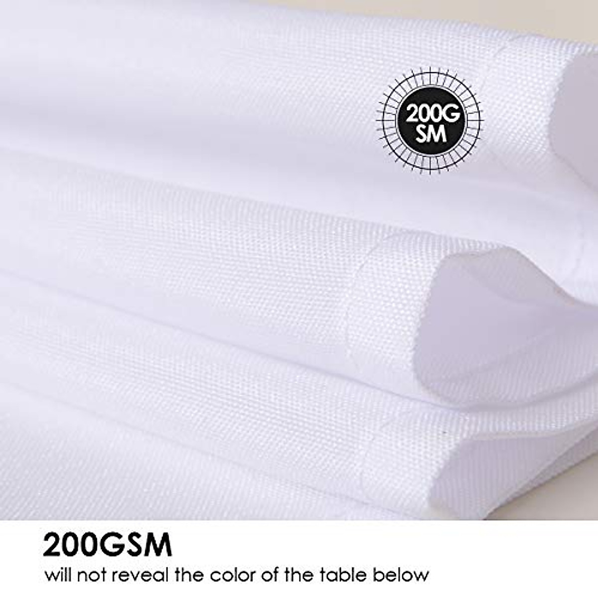 FURNLIK EVENTSDECO White Tablecloth Rectangle Table Cloth Polyester 60x84 Wrinkle Resistant, Stain Resistant Table Cloths for Banquet Vendor Wedding Buffet and Party