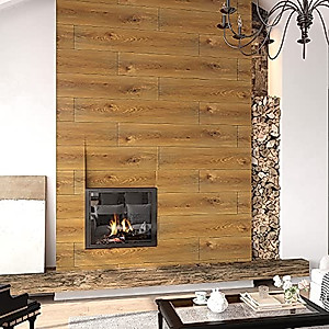 VEELIKE 12-Pack 6''x36'' Peel and Stick Floor Tile Bathroom Waterproof Natural Brown Wood Look Vinyl Plank Flooring Self Adhesive Removable Wood Vinyl Flooring Planks for Bedroom Kitchen Basement