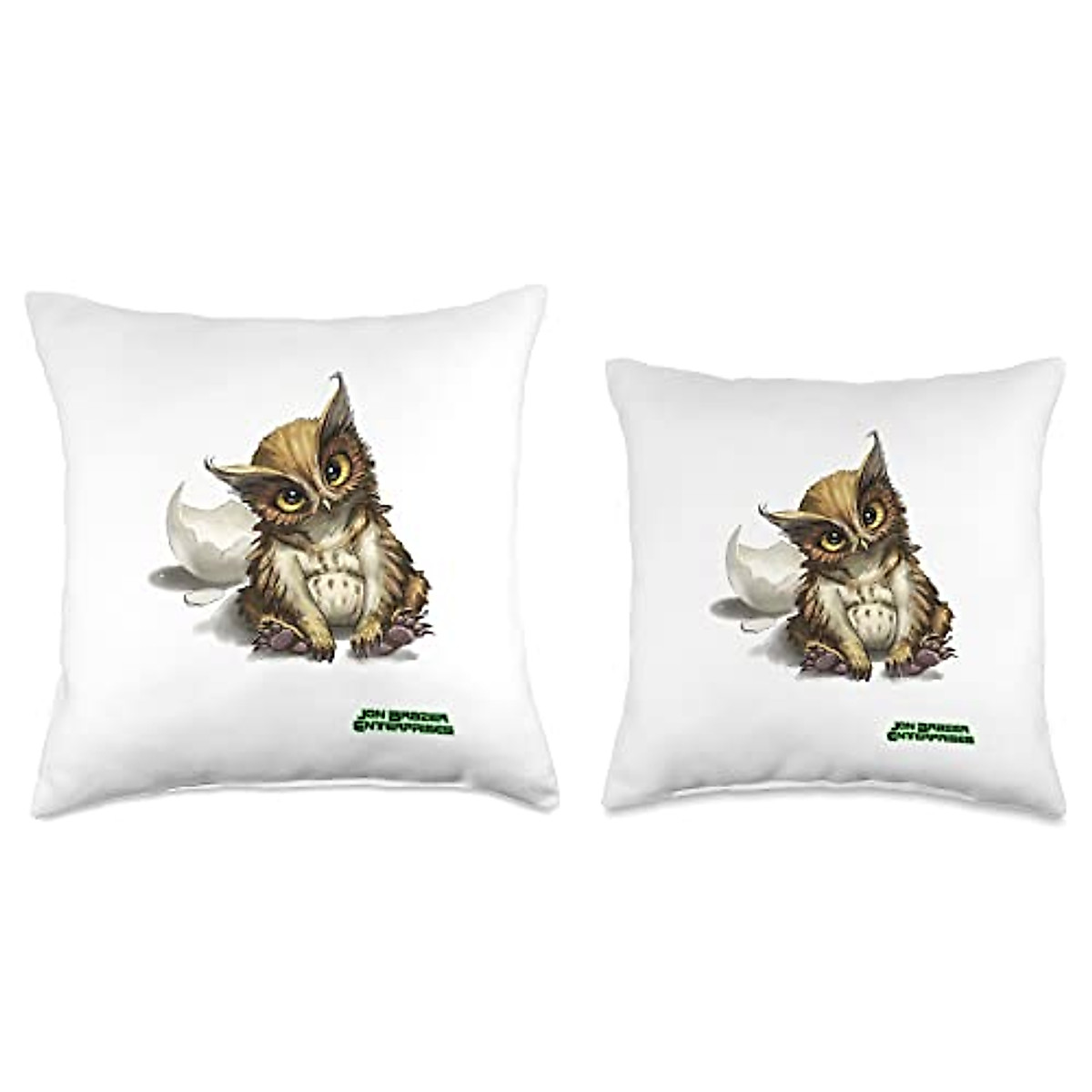 Jon Brazer Enterprises Baby Owlbear Throw Pillow, 18x18, Multicolor