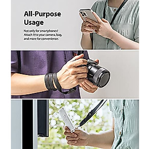 Ringke Lanyard Design Strap Shoulder Neck Hand Wrist Designed for Cell Phone Cases, Keys, Cameras & ID QuikCatch Lanyard Adjustable String - Black