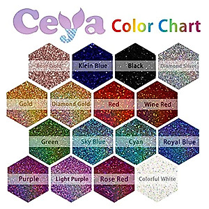Ceya Holographic Ultra Fine Glitter Powder, 17.63oz/500g Diamond Gold Glitter Sequins Iridescent Nail Flakes 1/128” 0.008” 0.2mm for Craft Resin Tumbler Jewelry Christmas Decor Makeup Scrapbook Cards