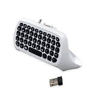 Backlight Keyboard for Xbox One with Audio Jack/Headset Mini Game Keyboard Fit Xbox One/One S/One Elite/2, 2.4G Receiver Included