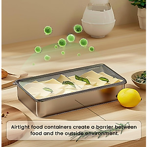 2 Pcs Deli Containers with Lids, Bacon Container for Refrigerator, Fridge Organizer, Cheese Container for Fridge, Dishwasher Safe Long Deli Meat Storage Containers Fruit Tray with Lids