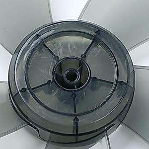TiaoBug 14 Inch Plastic Fan Blade 5 Leaves with Nut Cover Stand/Table Cooling Fanner Blade Replacement Accessories Grey One Size