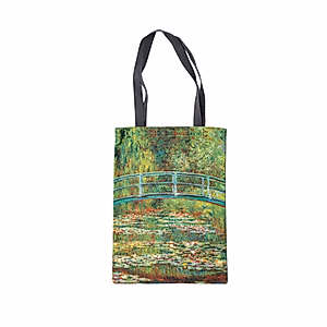 Today is Art Day - Claude Monet - Japanese Bridge - Tote Bag - 13.5" x 17.5"