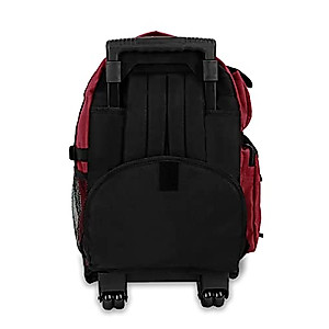 Everest Deluxe Wheeled Backpack, Burgundy, One Size,5045WH-BURG