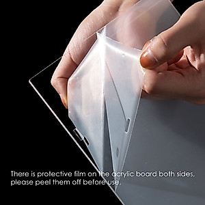 Acrylic Display Case Display Box with White Lid and White Base, Dustproof Showcase Figurines Collection Acrylic Cube for Toy Dolls Souvenirs Models(11.8 X 6.3 X 8.7 INCH)